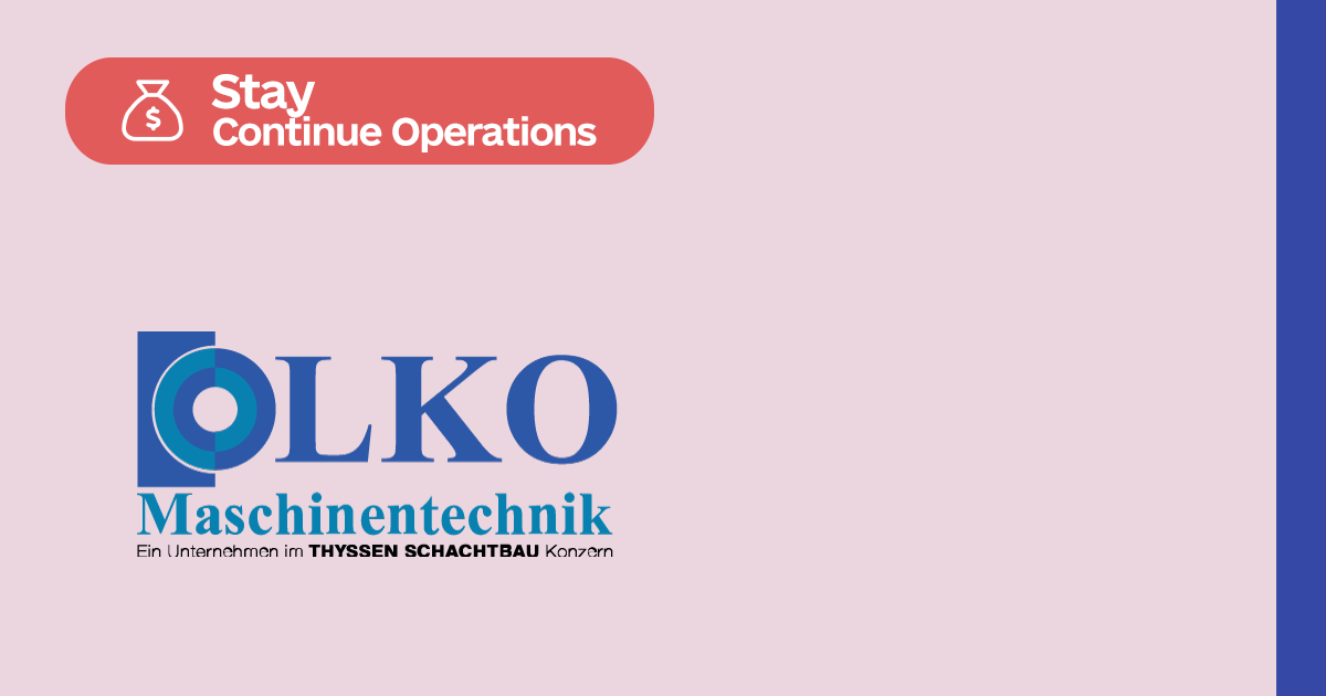 #LeaveRussia: OLKO Maschinentechnik продовжує вести бізнес у Росії